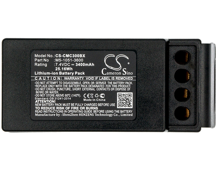 New 3400mAh Battery for Cavotec M9-1051-3600 EX,MC-3,MC-3000; P/N:M5-1
