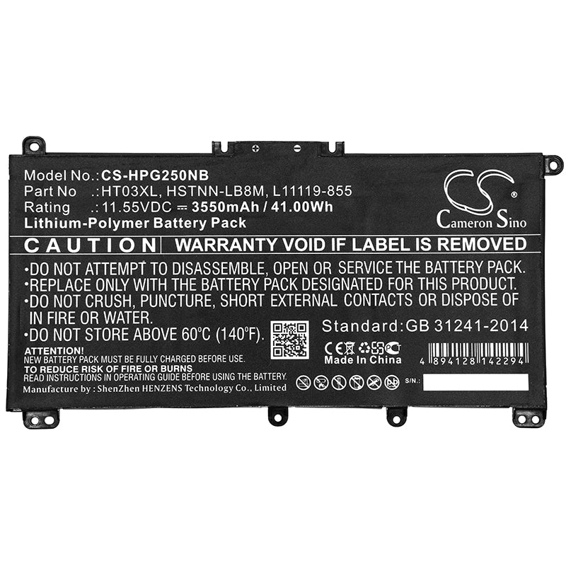 New 3550mAh Battery for HP 15-CS,17-BY,250 G7,255 G7; P/N:HSTNN-LB8M,H
